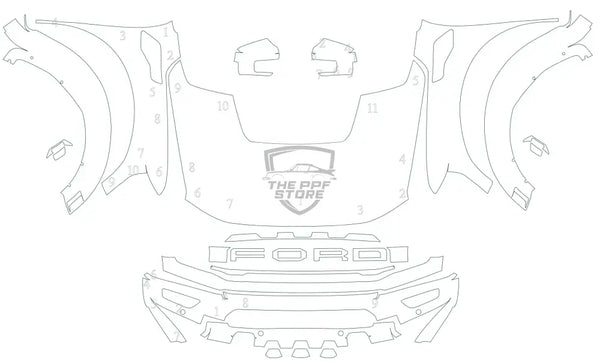 The PPF Store - 2023 Ford F-150 Raptor Super Crew PPF Kit